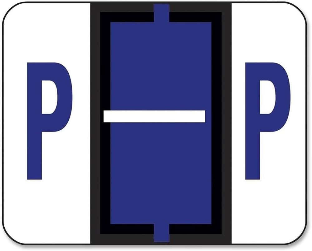 End Tab Labels, Letter P, 500/Roll | Multidesk LLC