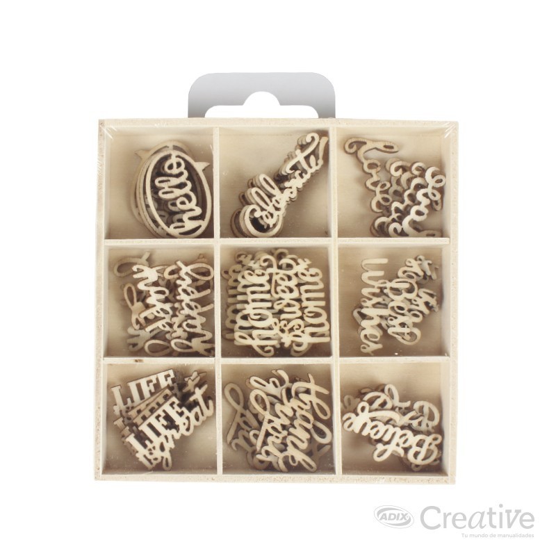 Palabras de Madera 45 unidades | Multidesk LLC